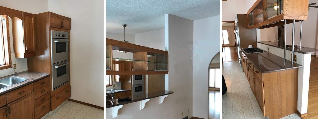 Crowded Kitchen Renovation Project - Merit Kitchens Design Centre Calgary